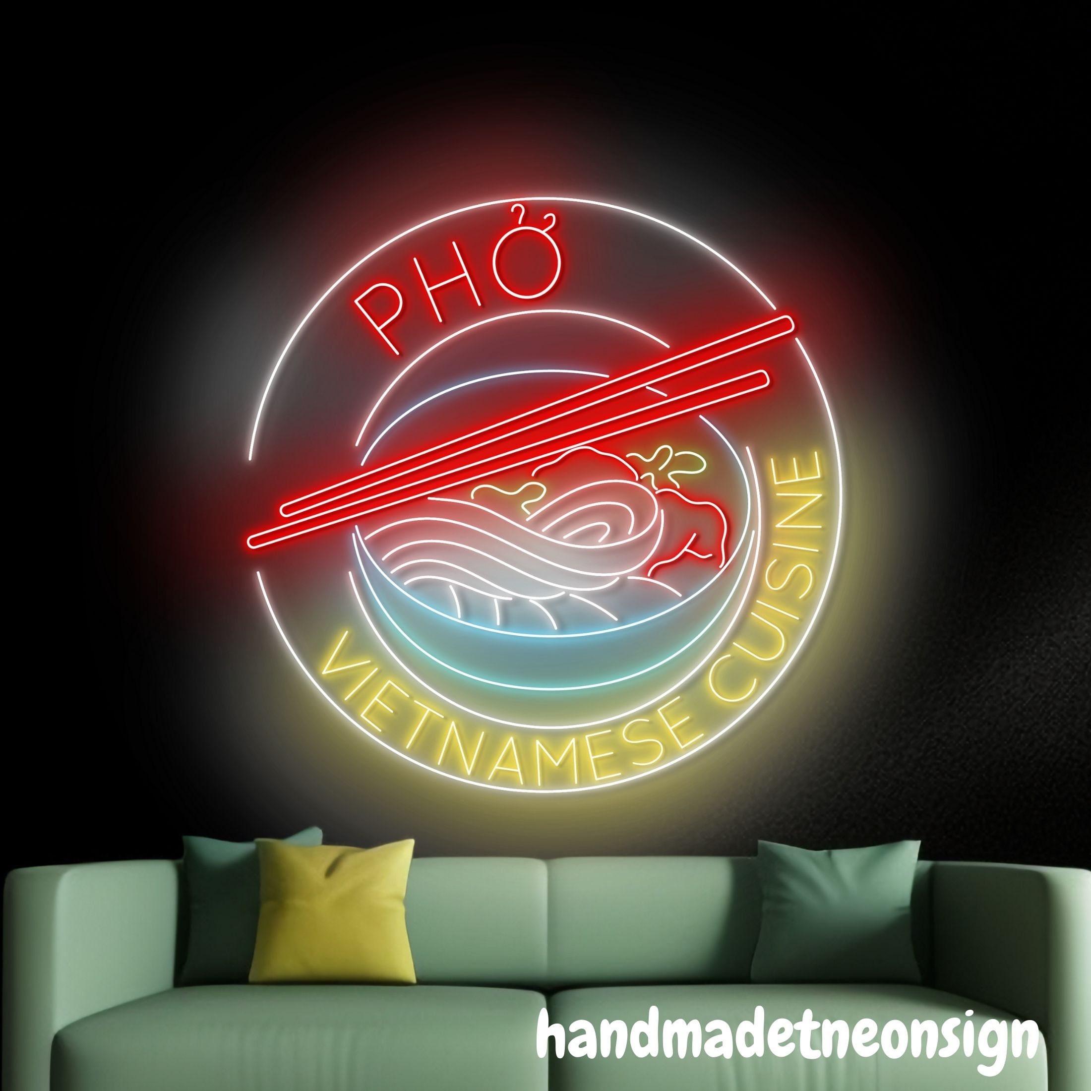 Pho Neon Sign, Vietnamese Cuisine Led Sign, Pho Bowl Neon Light, Pho ...