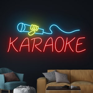Karaoke Neon Sign, Karaoke Bar Neon Sign, Karaoke Club Neon Sign ...