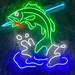 Fishing Led Sign, Fishing Neon Sign, Wall Decor, Go Fishing Neon Lights ...