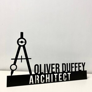 Custom Architect Desk Name Plate, Architect Metal Nameplate for Desk ...