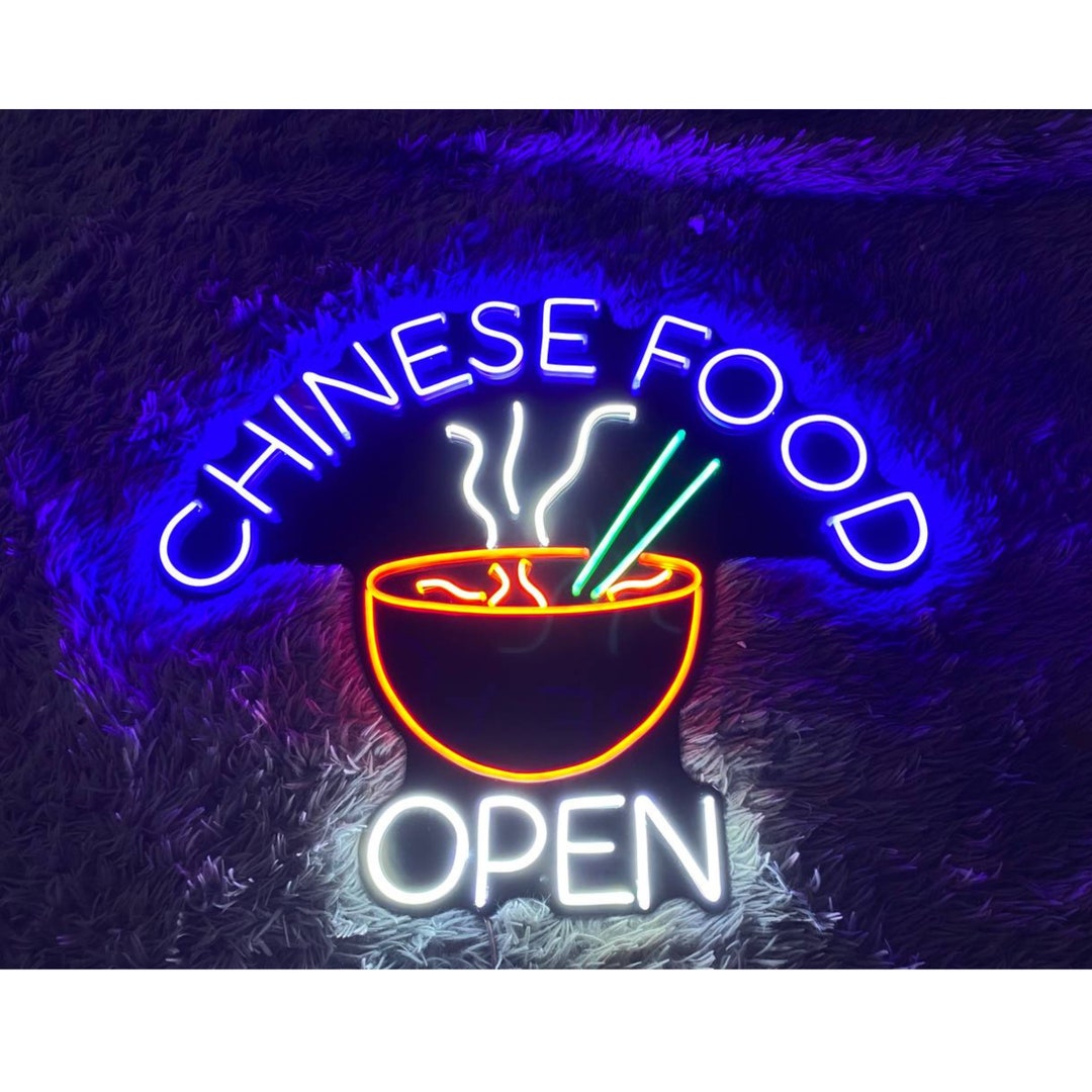 Custom Chinese Food Open Led Sign, Chinese Noodles Led Light, Noddles ...