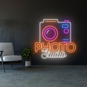 Photo Studio Neon Sign, Photo Studio Neon Light, Camera LED Light ...