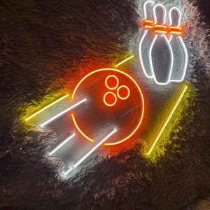 Bowling Neon Sign, Bowling Led Sign, Custom Neon Sign, Best Gifts ...