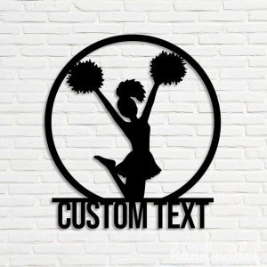 Custom Cheerleading Metal Wall Art LED Light - Personalized Cheerleader ...