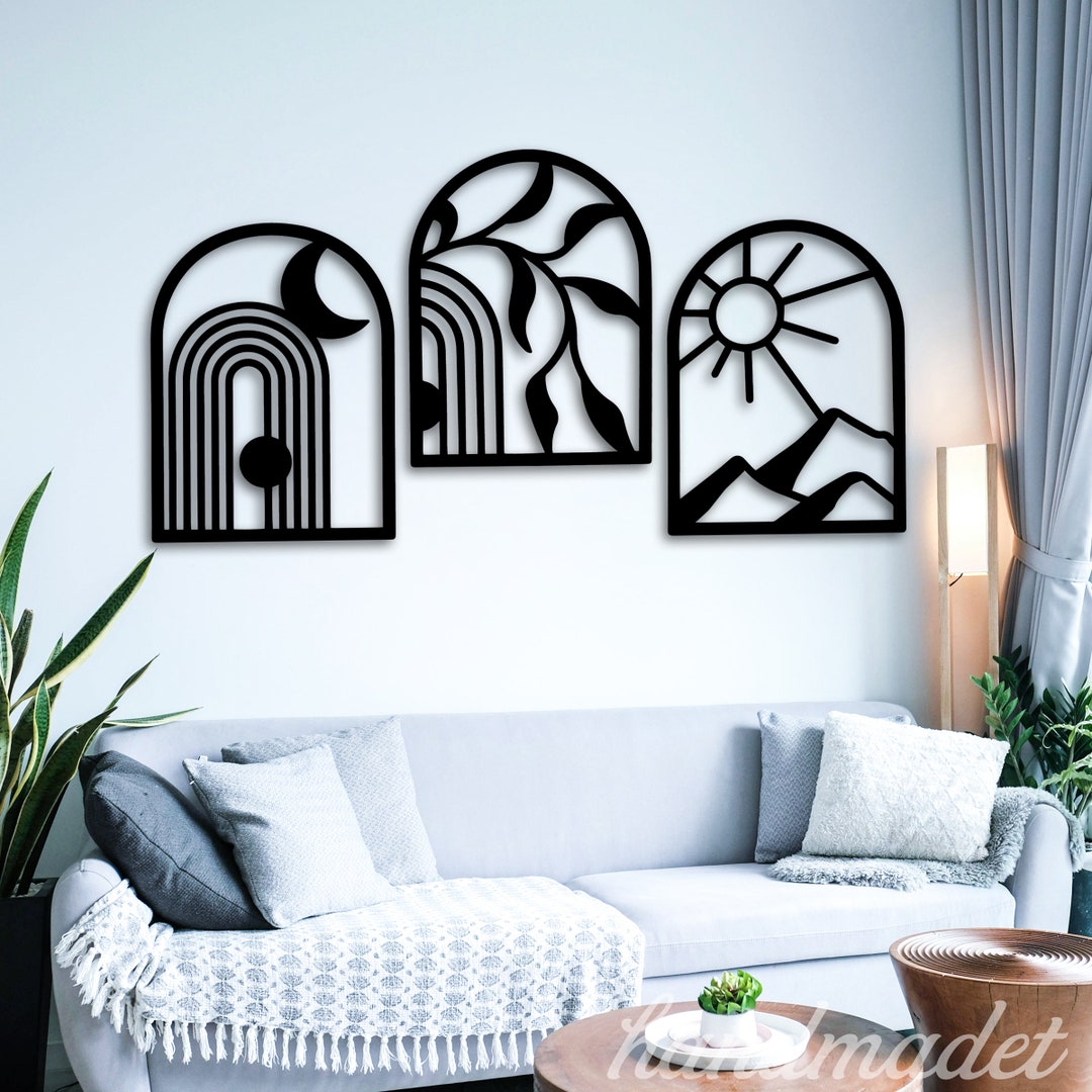 Minimalist Style Wall Art, Minimalism Style Wall Decor, Set 3 of ...