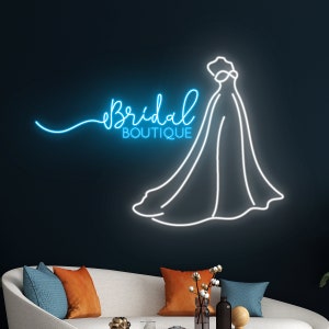 Bridal Boutique Led Sign, Bridal Neon Sign, Wedding Dress Led Light ...