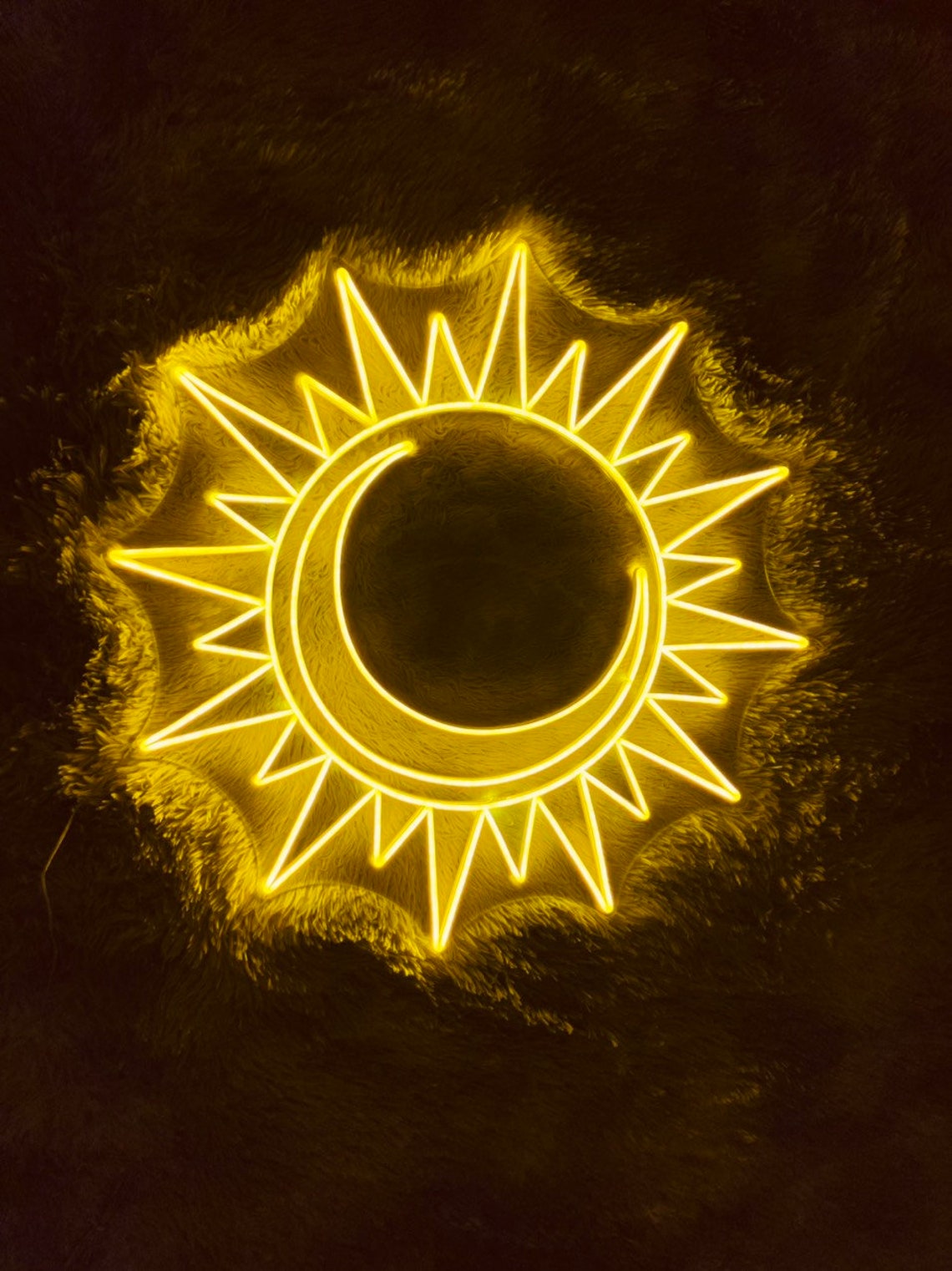 Sun and Moon Led Sign Sun and Moon Neon Sign Wall Decor Sun - Etsy