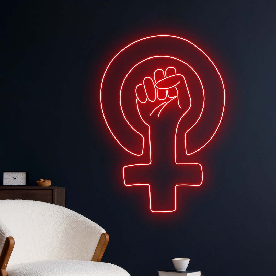 Girl Power Neon Light, Girl Line Neon Sign, Girl Led Light, Lady Led ...