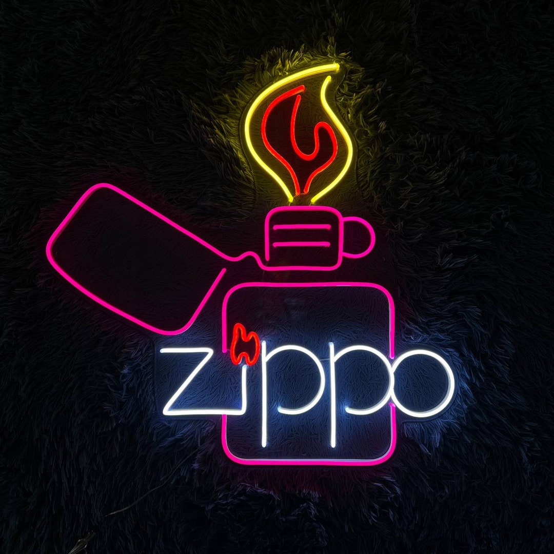 Zippo Lighter Neon Sign LED Perfect Bedroom Decor for Smoking Lovers ...