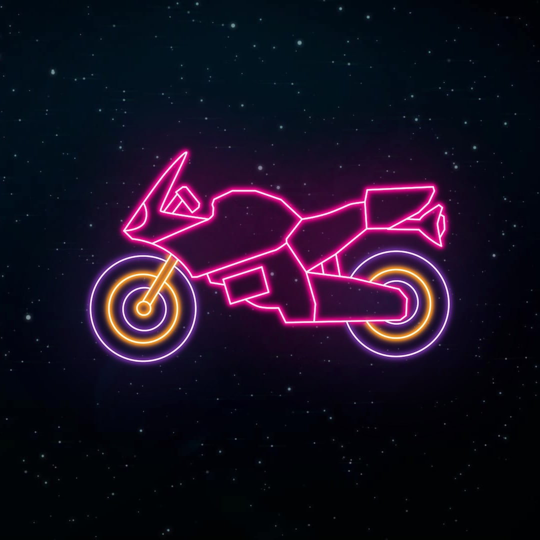 Motorbike Neon Sign Bicycle Led Sign Motorcycle Led Sign - Etsy