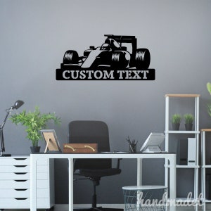 Custom Racer Name Metal Wall Art LED Light, Racer Metal Sign, Racer ...