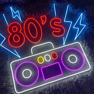 Back to the 80s Neon Led Sign, Retro Neon Sign, Wall Decor, Back to the ...