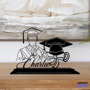 Custom Graduation Metal Table Sign, Graduate Metal Shelf Decor ...