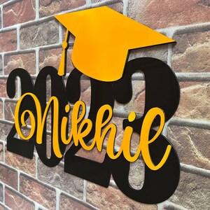Graduation 2023 Wooden Name Sign, Graduation Cap Wood Sign, Grad Party ...