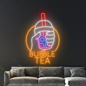 Bubble Tea Neon Sign, Boba Tea Neon Light, Milk Tea Led Sign, Tea Drink ...