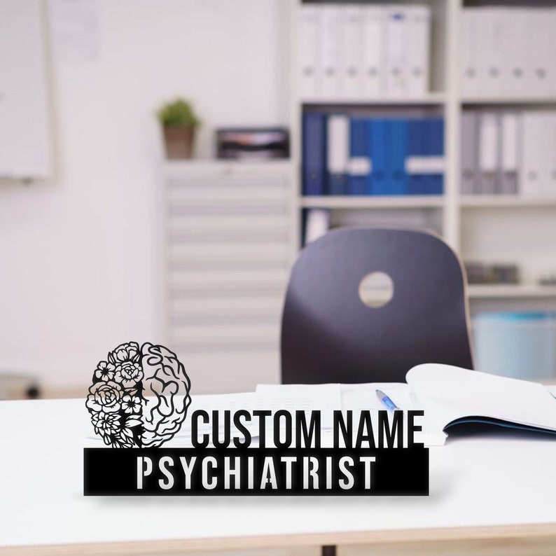 Custom Psychiatrist Metal Desk Name Plate, Doctor Metal Job Name Plate ...