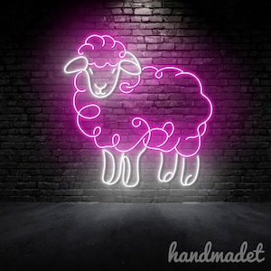 Sheep Neon Sign, Sheep Led Sign, Sheep Animal Neon Light, Animal Lover ...