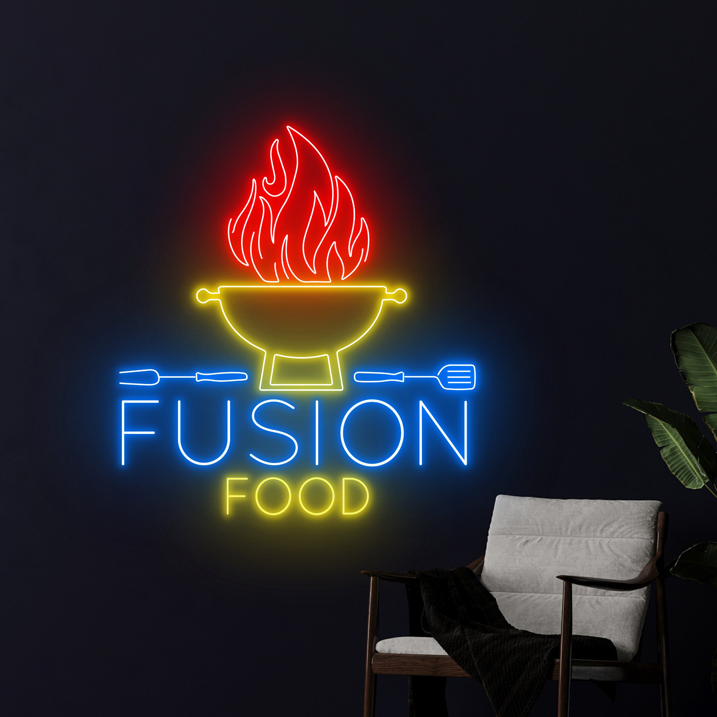 Fusion Food Neon Sign, Fusion Cuisine Neon Light, Cuisine Led Light ...