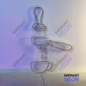 Coffee Machine Neon Sign, Cafe Neon Light, Coffee Cup LED Light, Drink ...