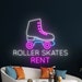 Roller Skate Rent Neon Sign, Rolling Skate Led Sign, Roller Skate Shoes ...