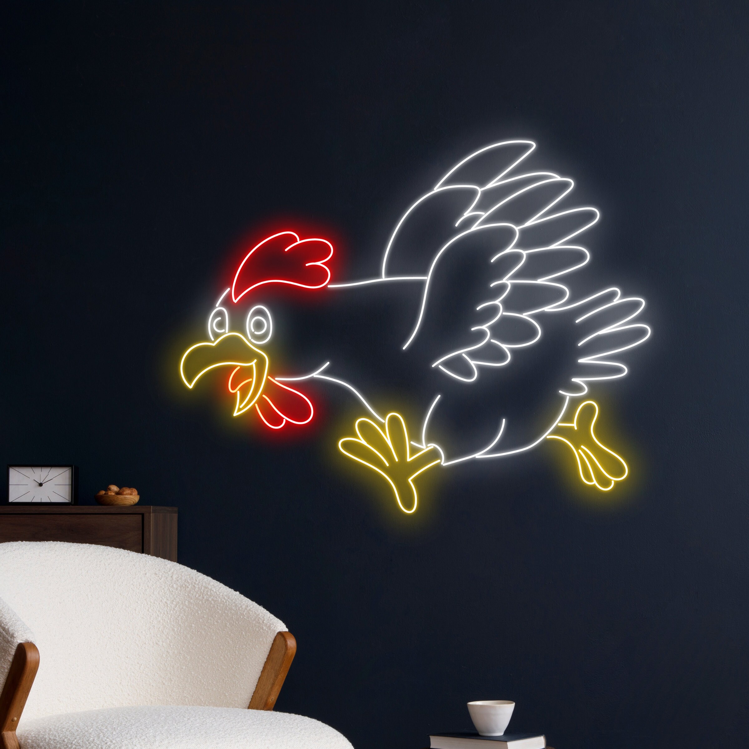 Rooster Neon Light, Chicken Led Light, Rooster Led Sign, Chicken Neon ...