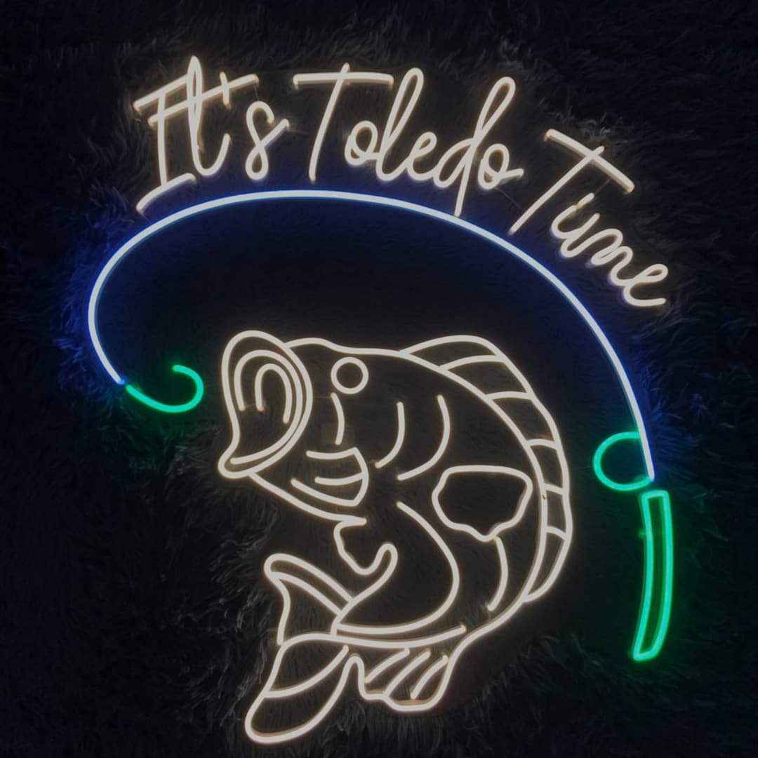 Custom Name Fishing Led Sign, Fishing Neon Sign, Wall Decor, Fishing ...