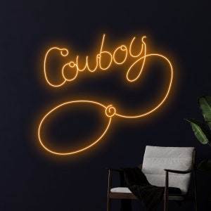 Cowboy Neon Sign, Cowboy Neon Light, Western Man Led Light, Country ...