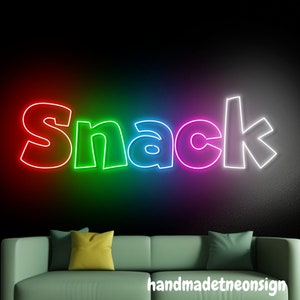 Snack Neon Sign, Snack Led Sign, Snack Neon Light, Custom Snack Led ...