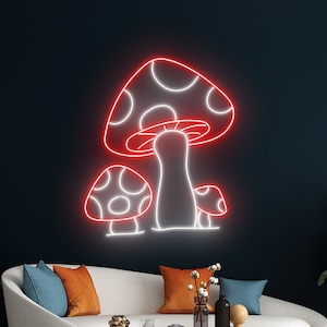 Mushroom Led Sign, Mushroom Led Sign, Wall Decor, Bar Neon Sig, Custom ...