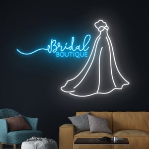 Bridal Boutique Led Sign, Bridal Neon Sign, Wedding Dress Led Light ...