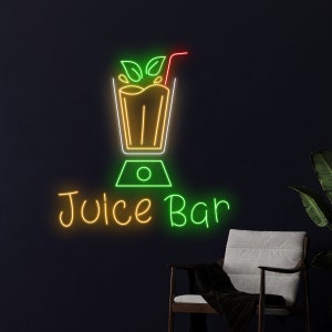 Juice Bar Neon Sign, Juice Bar LED Light, Juice Neon Light, Bar Led ...