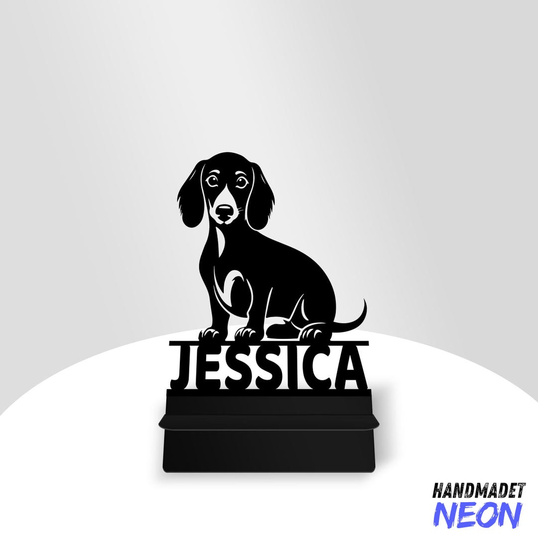 Custom Dachshund Dog Phone Stand, Dachshund Dog Phone Holder, Dog ...