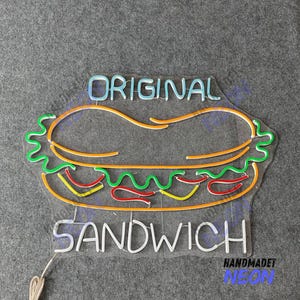 Original Sandwich Neon Sign, Sandwich Led Sign, Sandwiches Neon Light ...