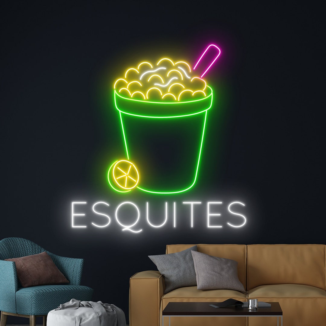 Esquites Neon Sign, Mexico Esquites LED Sign, Mexican Food Restaurant ...