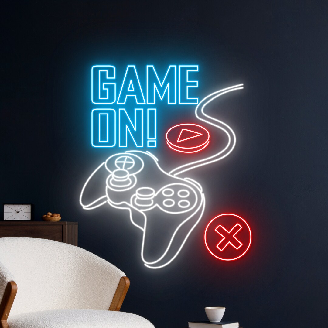 Arcade Game on Machine Neon Sign, Game Machine Led Sign, Arcade Led ...