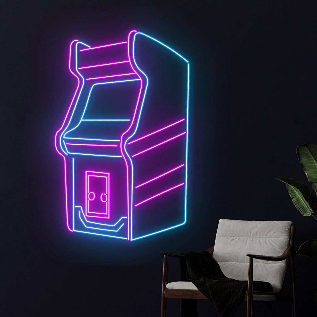 Arcade Neon Sign, Game Machine Led Light, Gamer Neon Light, Game Player ...