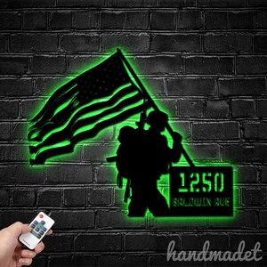 Personalized American Soldier House Number, Soldier Home Number Metal ...