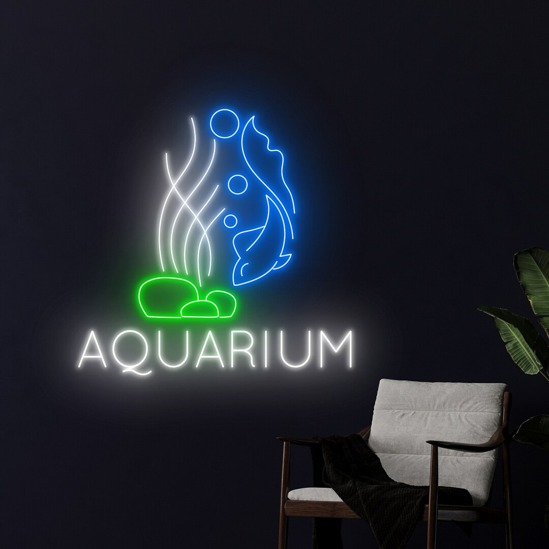 Aquarium Neon Led Sign, Fish Neon Sign, Animal Ocean Led Light ...