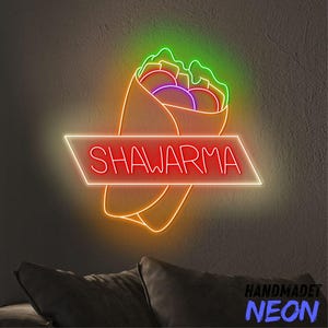 Shawarma Neon Sign, Shawarma Led Sign, Middle Eastern Food Led Light ...