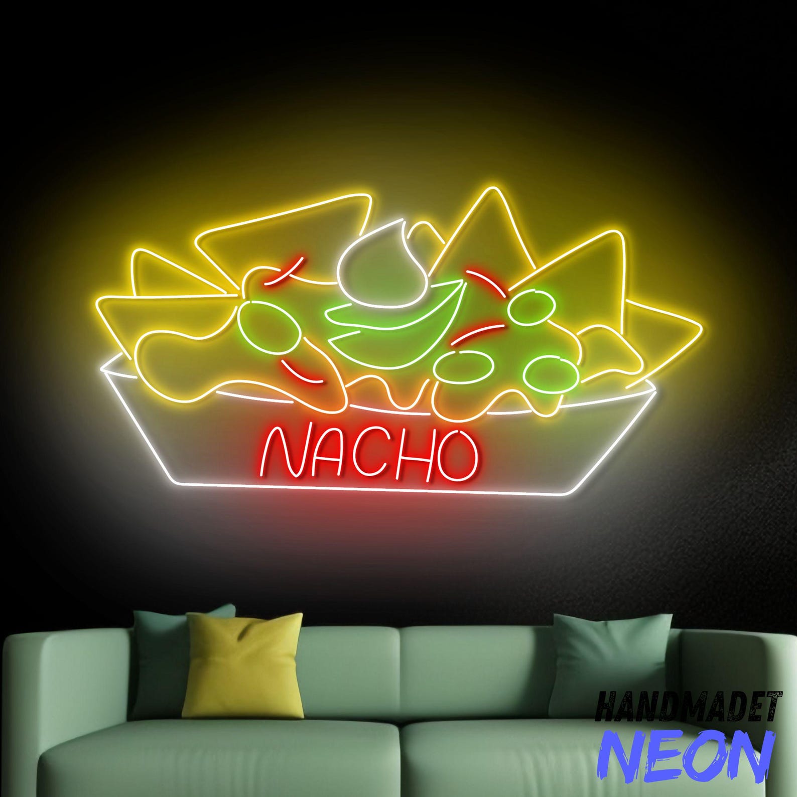 Nacho Neon Sign, Nachos Open Led Sign, Mexico Nachos Led Light,mexico ...