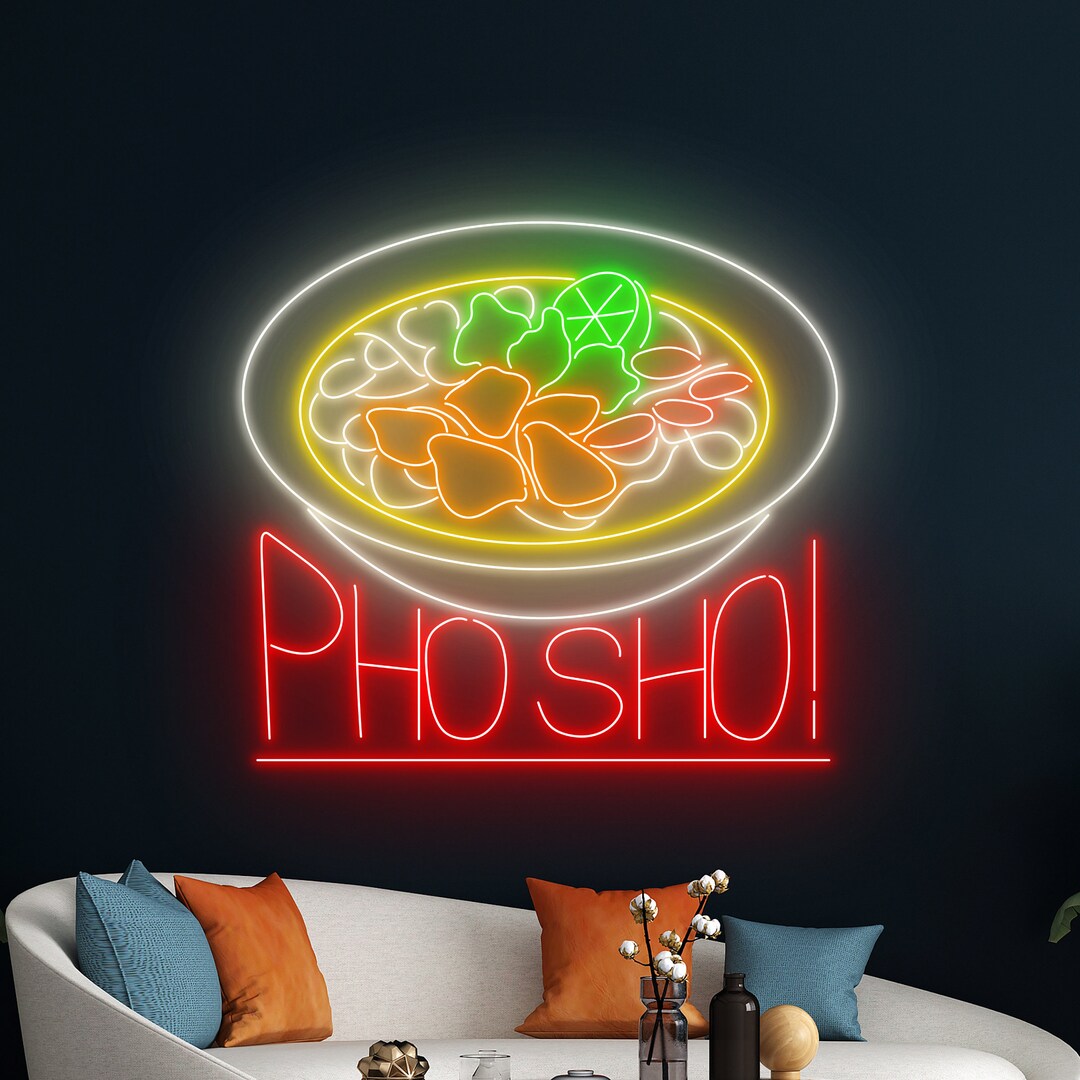 Pho Sho Restaurant Neon Sign, Pho Neon Light, Pho Led Light, Pho Led ...