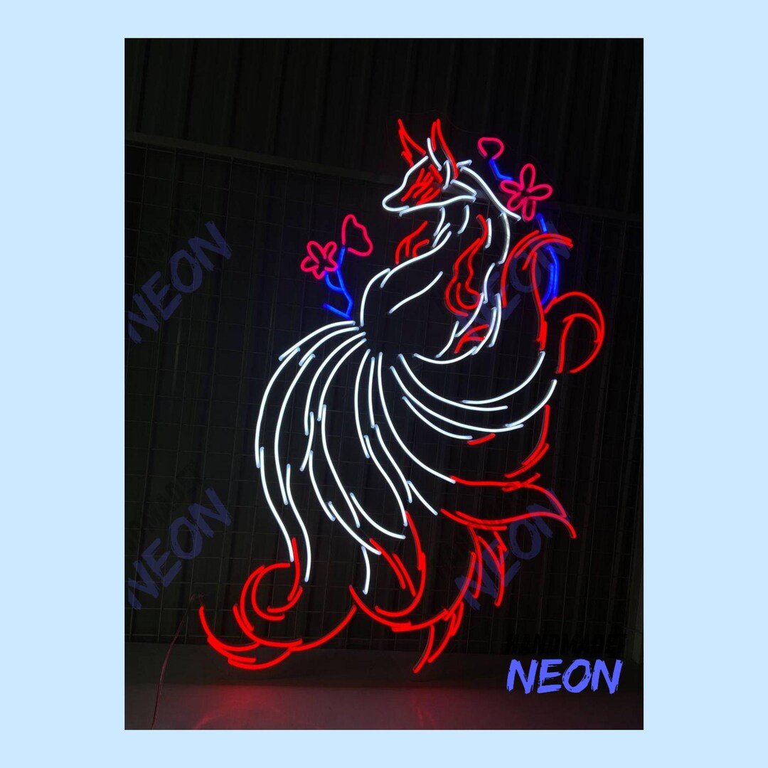 Fox Neon Light, Fox Led Sign, Fox Neon Sign, Fox Led Light, Room Wall ...