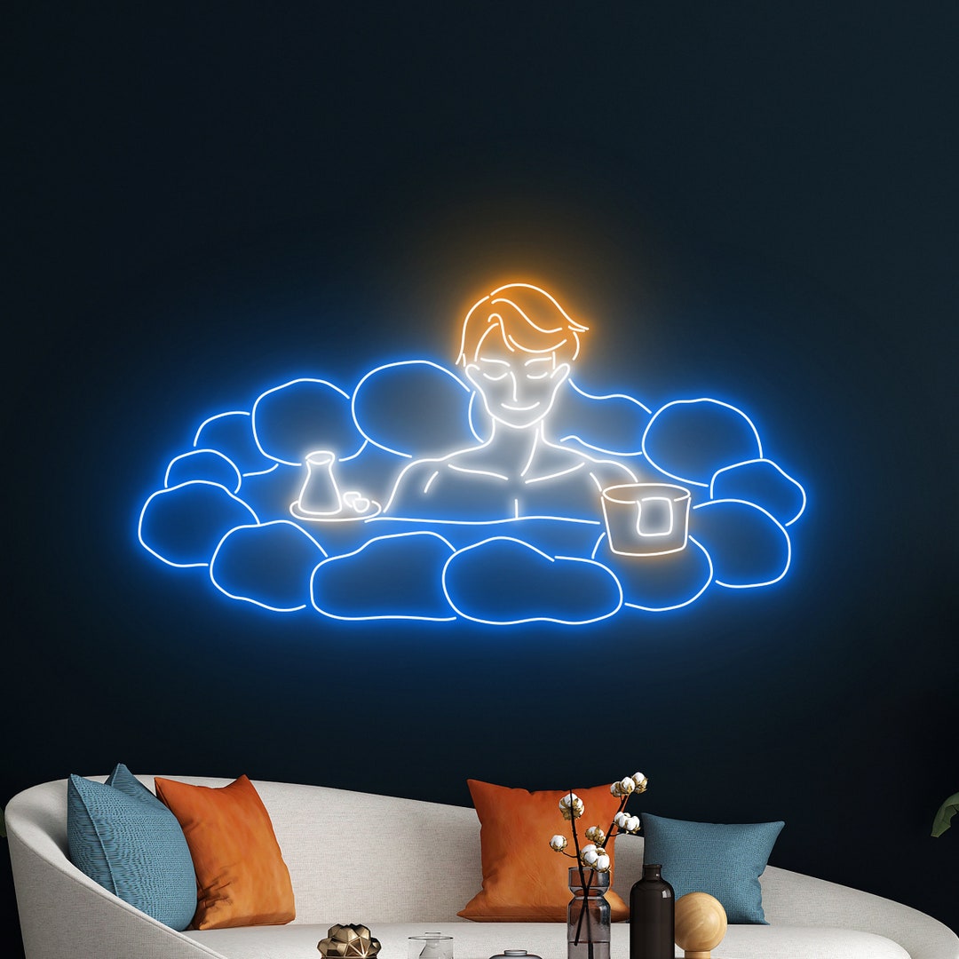 Onsen Hot Spring Neon Light, Hot Spring Neon Sign, Hot Spring Bath Led ...
