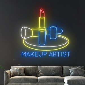 Makeup Artist Neon Sign, Cosmetics Neon Light, Beauty Product Led Sign ...