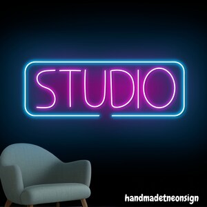 Studio Neon Wall Sign, Open Welcome Led Wall Sign, Custom Text Neon ...
