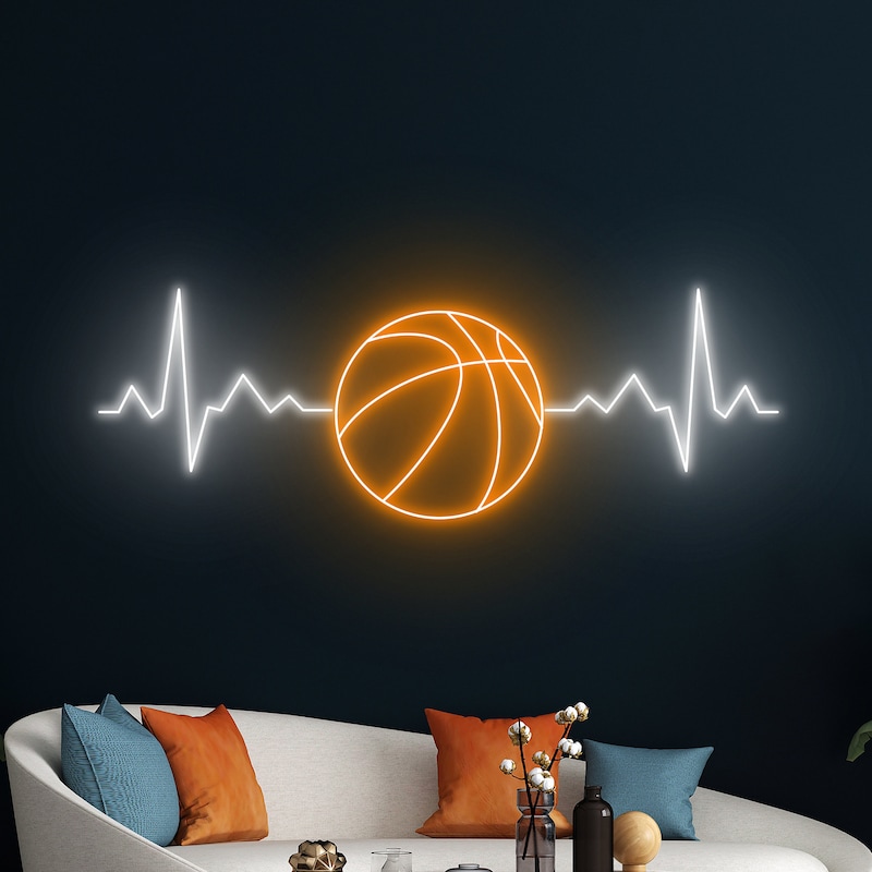 Basketball Heartbeat Svg - Etsy