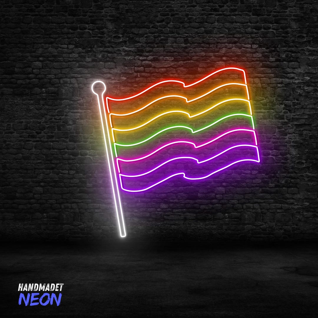 LGBT Flag Neon Sign – Rainbow LED Wall Light for Pride Decor, LGBT Room ...