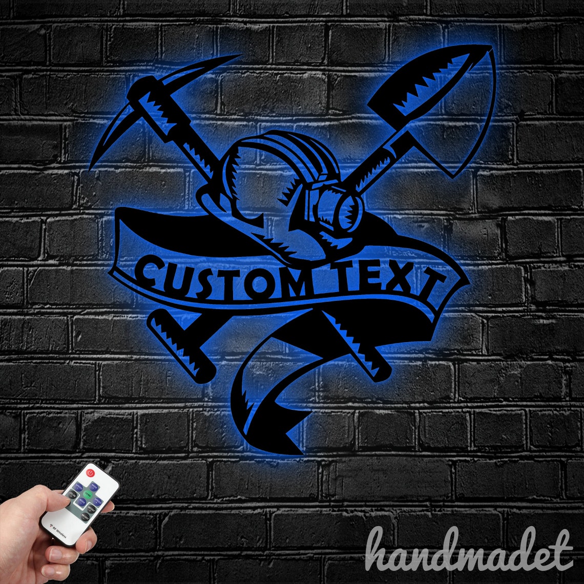 Custom Coal Mine Metal Wall Art LED Light, Coal Mine Metal Sign, Coal ...