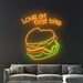 Love at First Bite Neon Sign, Burger LED Sign, Burger Neon Light ...