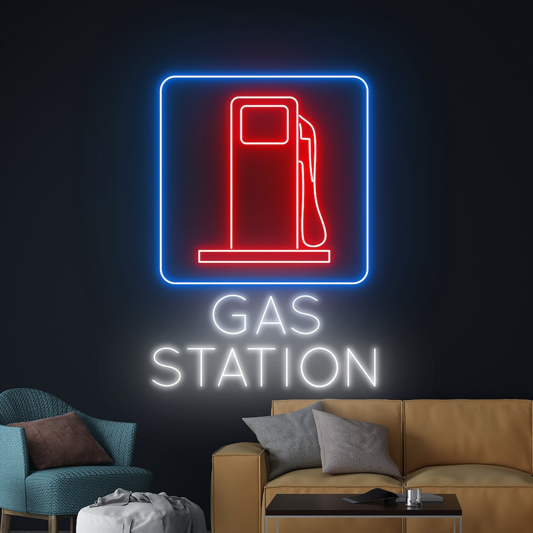 Gas Station Neon Sign, Gas Station Led Sign, Gas Station Led Light, Gas ...